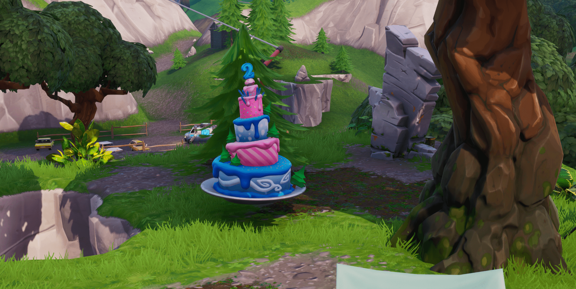 Cumpleaños Fortnite: Dónde están los Pasteles de Cumpleaños « HDG