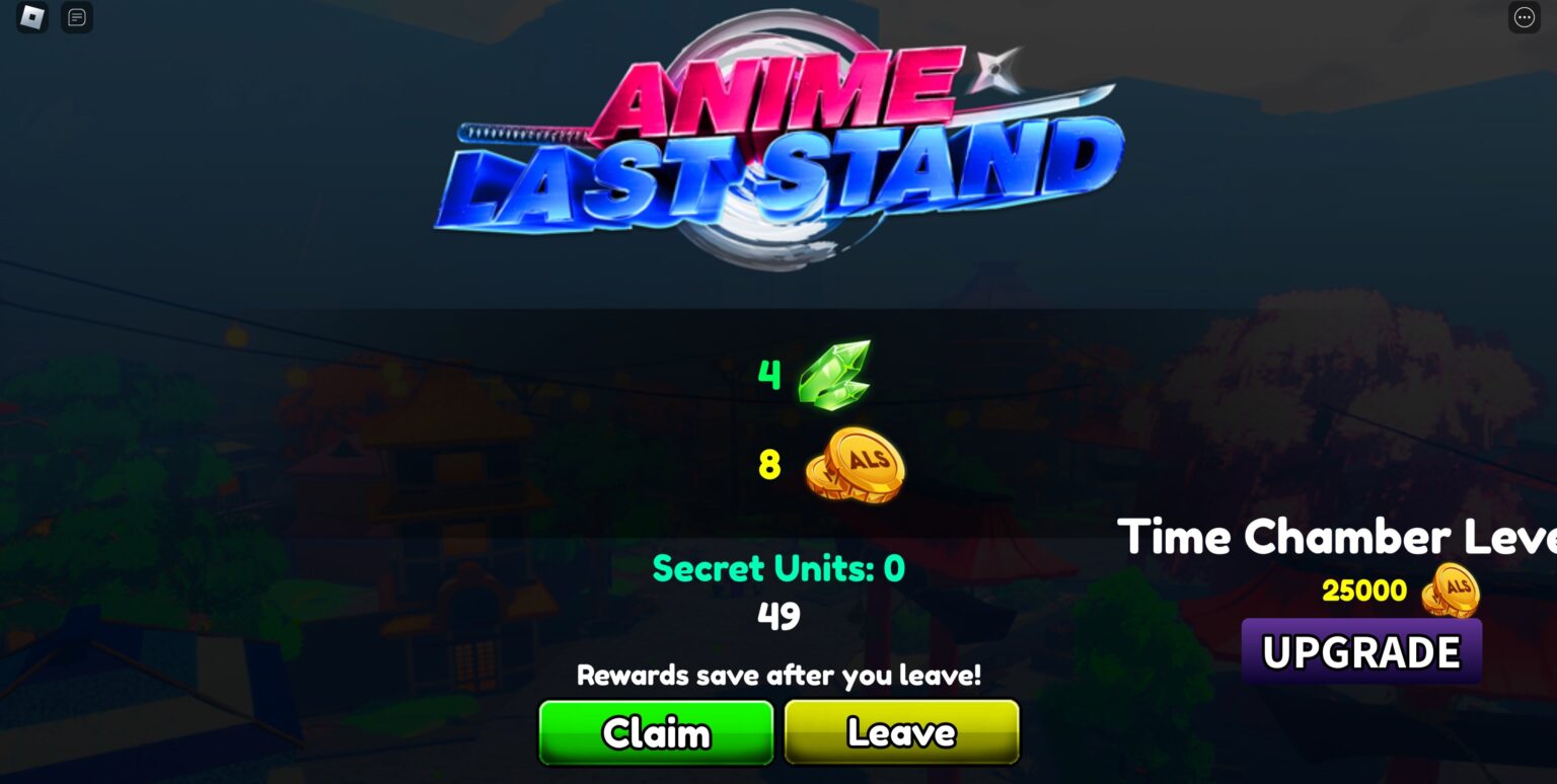 Anime Last Stand (ALS) New codes - Roblox « HDG